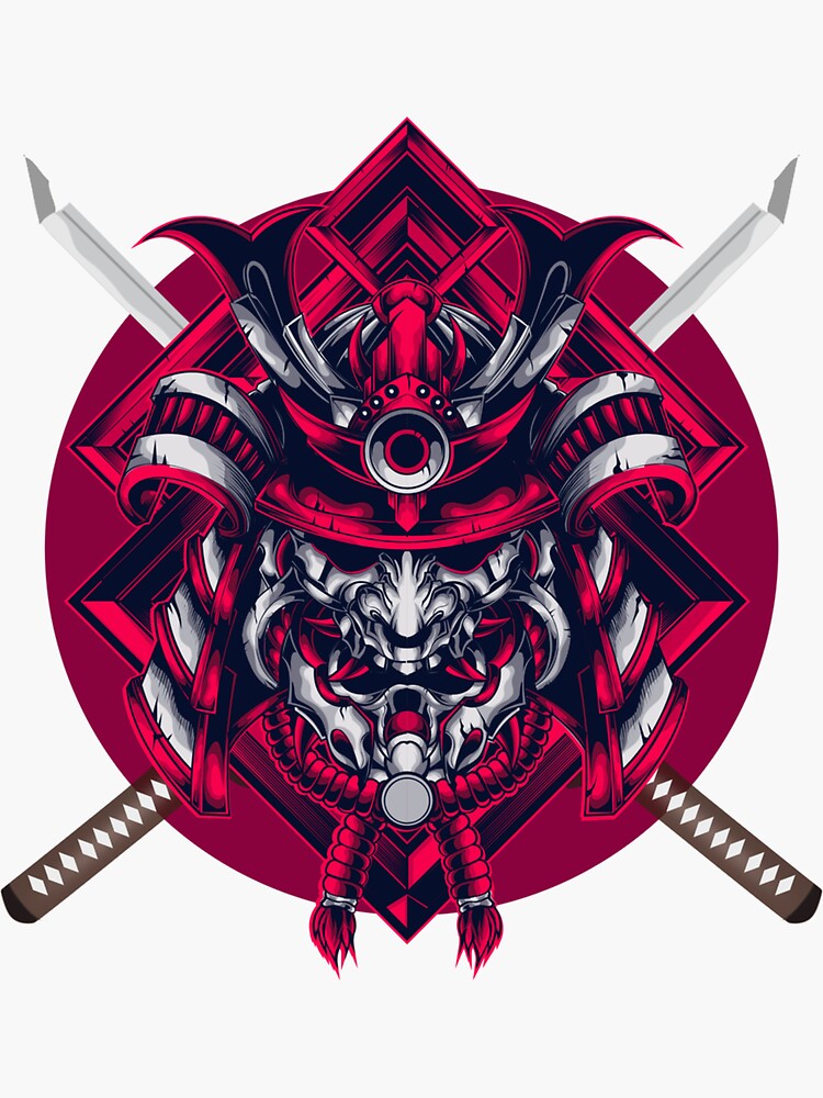 "Purple demon samurai" Sticker for Sale by hedoniism-shop | Redbubble