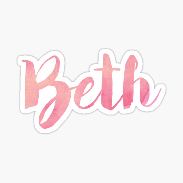"Beth" Sticker for Sale by ampp | Redbubble