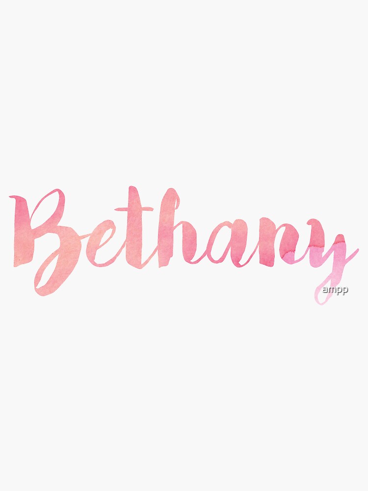 "Bethany" Sticker for Sale by ampp | Redbubble