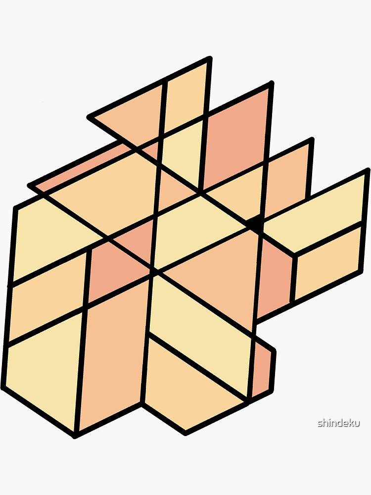 "Geometric Rhino" Sticker for Sale by shindeku | Redbubble