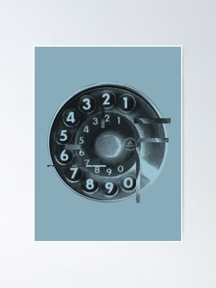"Glitched Vintage Rotary Dial Phone" Poster for Sale by Blacklinesw9 ...