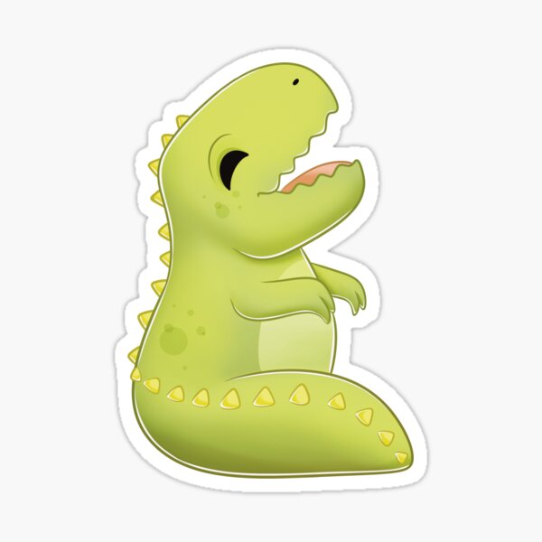 "Cute T rex" Sticker for Sale by TimeSkiff | Redbubble