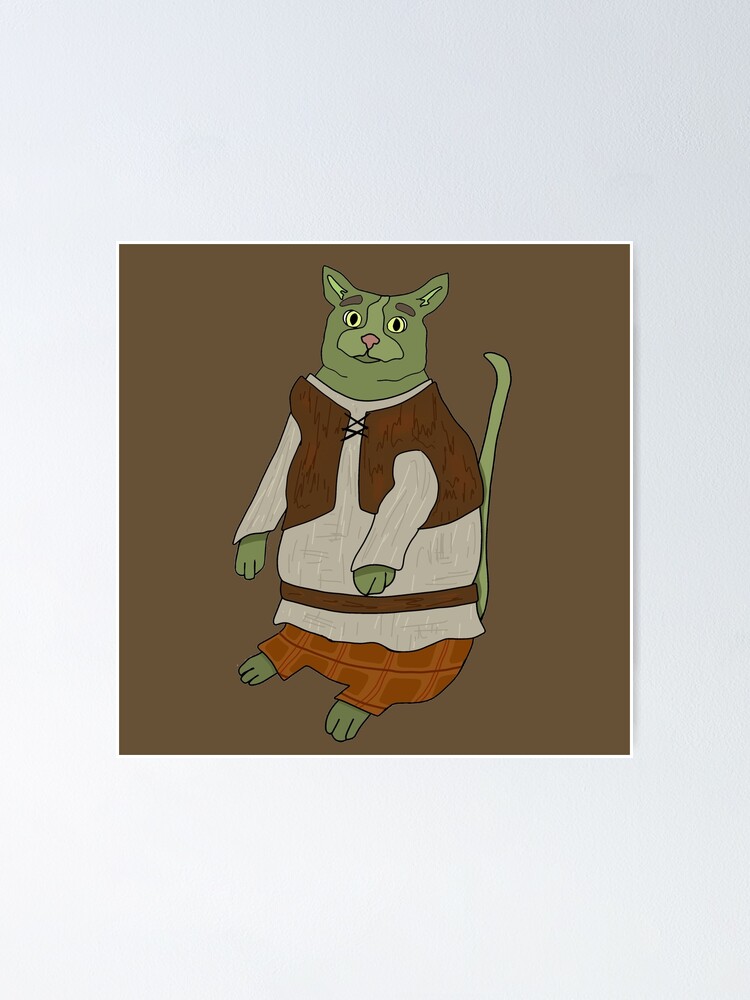 "Shrek Cat" Poster for Sale by youbetyourcass | Redbubble