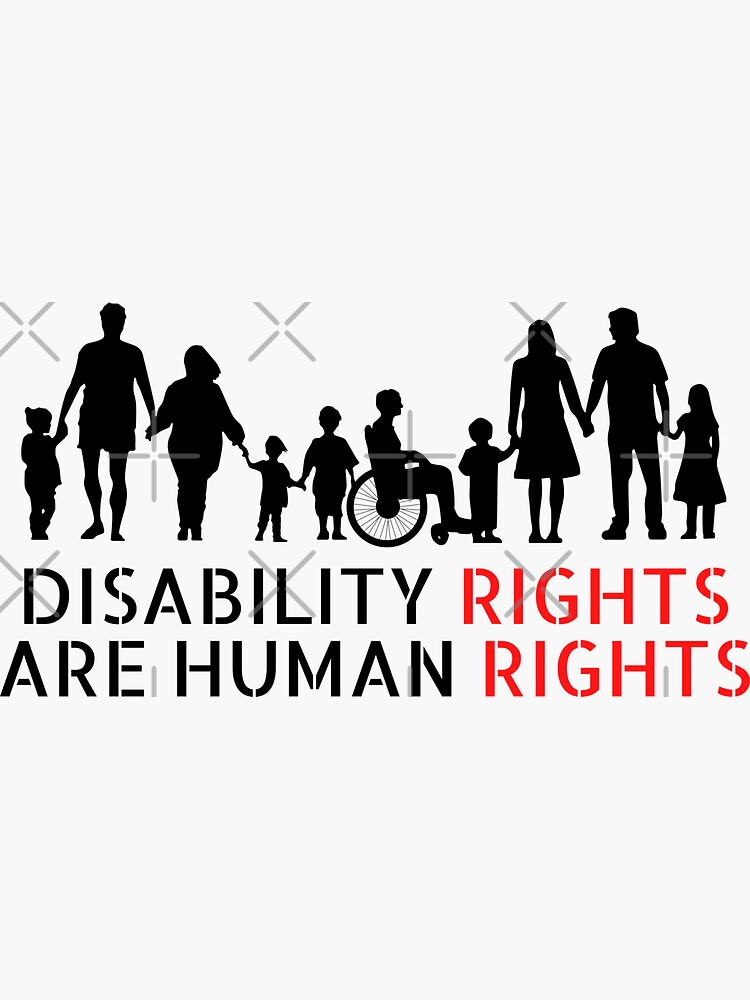 "Disability Rights Are Human Rights ,Social justice" Sticker for Sale ...