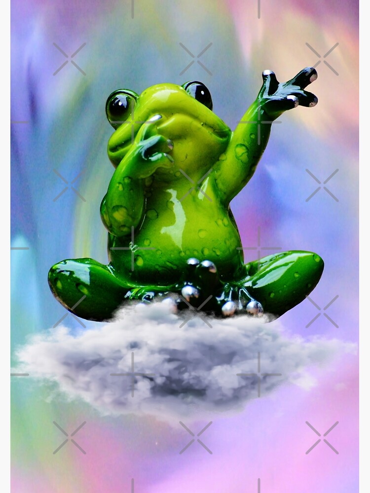 "Frog on Cloud Pastel Cottagecore Fairycore Design" Poster for Sale by ...