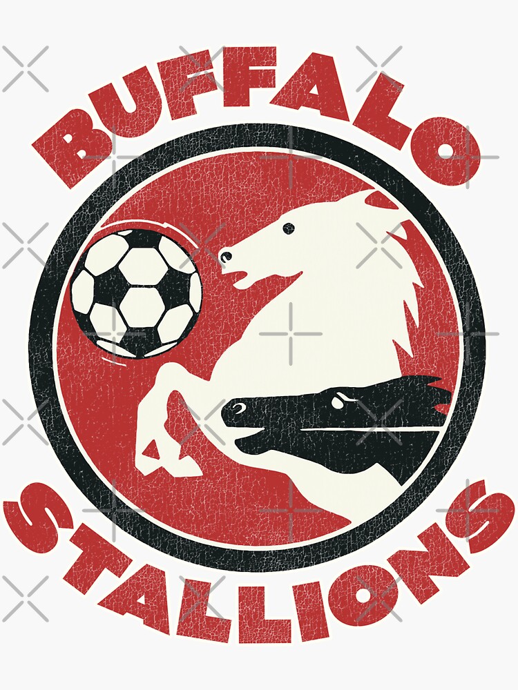 "Buffalo Stallions Retro Defunct Soccer" Sticker for Sale by TheBenchwarmer | Redbubble