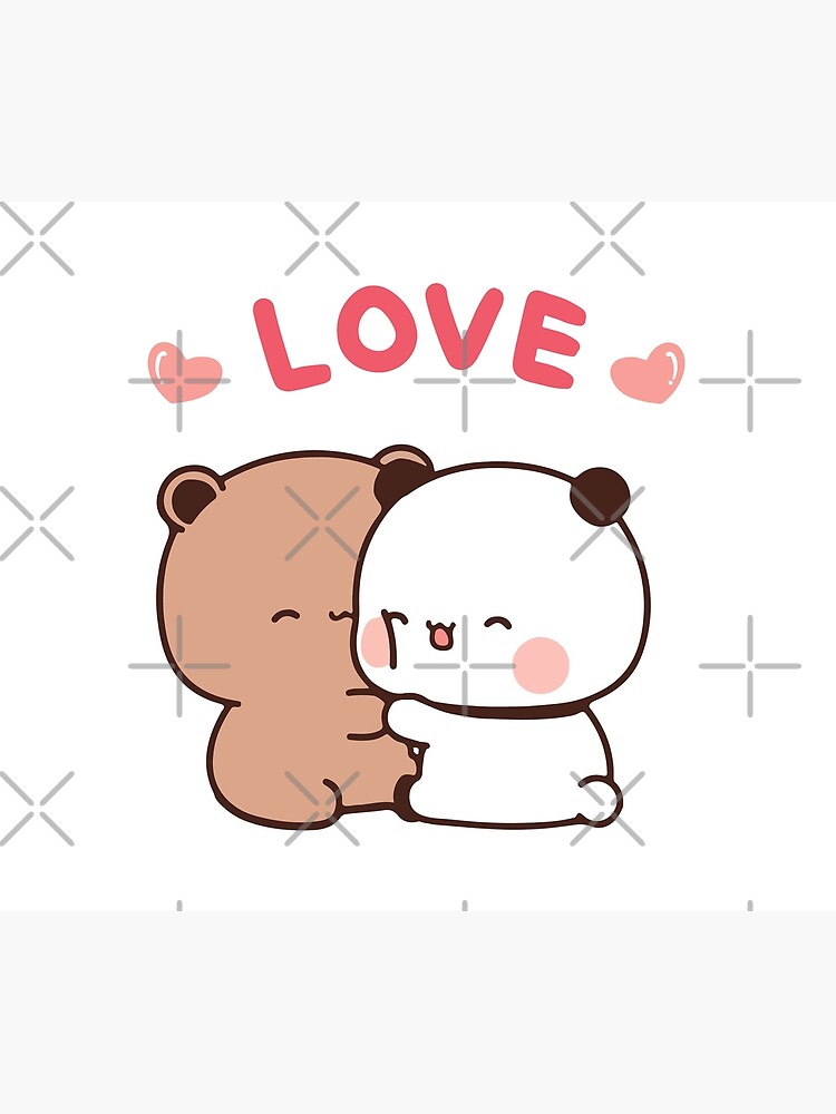 "PANDA BEAR HUG, Bubu and Dudu Love Hug" Poster for Sale by dev-ilyass ...