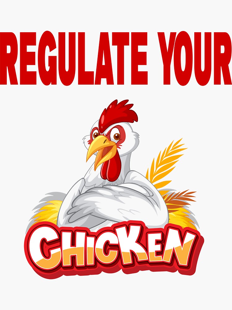 "Regulate Your Chicken Rooster Reproductive Rights Feminist" Sticker ...