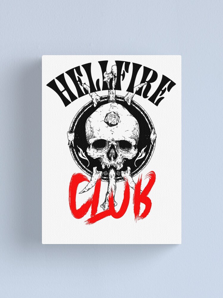 "Hellfire Club - Stranger Things - sticker - 80s aesthetic " Canvas ...