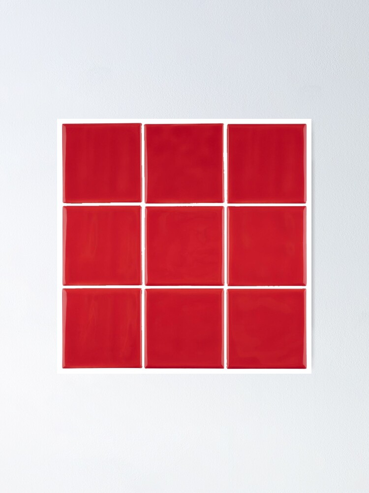 "9 Red Squares" Poster for Sale by Design-By-Dan | Redbubble
