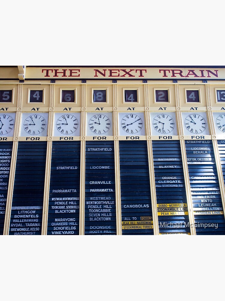 "The Next Train Historic Station Timetable" Poster for Sale by Michael ...