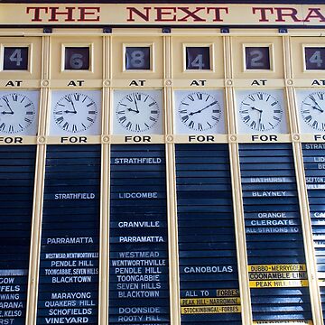 "The Next Train Historic Station Timetable" Poster for Sale by Michael ...