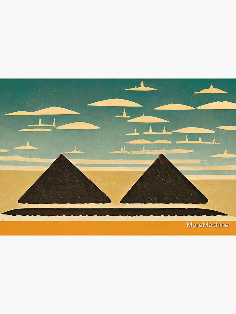 "Minimal Pyramid & UAP" Sticker for Sale by MoreMachine | Redbubble
