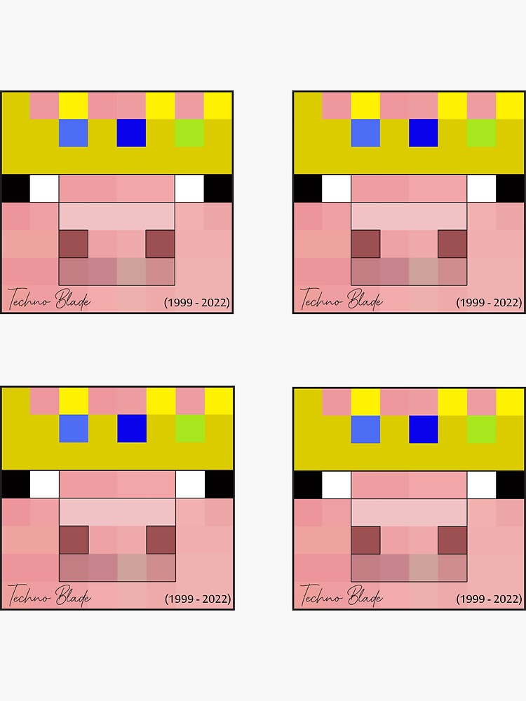 "RIP Techno Blade ( Minecraft Streamer ) Sticker & Magnet Set" Sticker ...