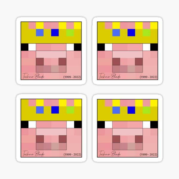"RIP Techno Blade ( Minecraft Streamer ) Sticker & Magnet Set" Sticker ...