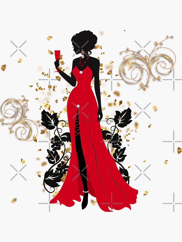 "IM THAT GIRL WINE, DINE AND ON MY TIME" Sticker for Sale by QWEENFIESTY | Redbubble