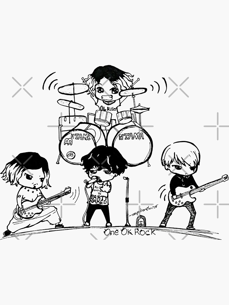 "One Ok Rock a One Ok Rock a One Ok Rock" Sticker for Sale by Warenar ...