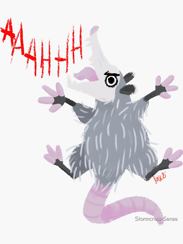 "Screaming Possum" Sticker for Sale by Stormcrow-Sense | Redbubble