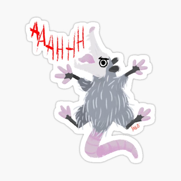 "Screaming Possum" Sticker for Sale by Stormcrow-Sense | Redbubble