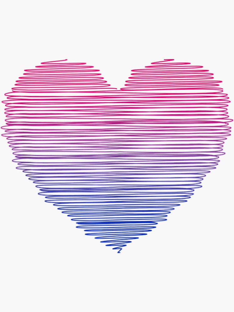 "Bi Wife Energy Bisexual Pride Bisexual Heart Flag Lgbtq" Sticker for ...