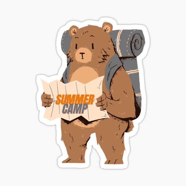 "teddy bear summer camp" Sticker for Sale by pewborn | Redbubble
