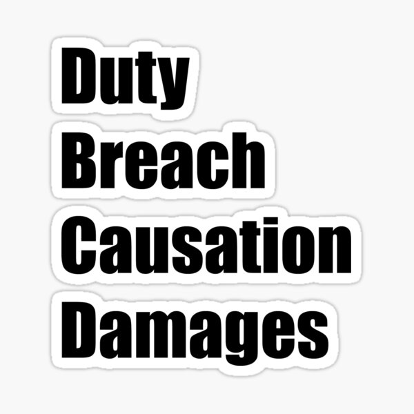 "Elements of Negligence" Sticker for Sale by GT87 | Redbubble