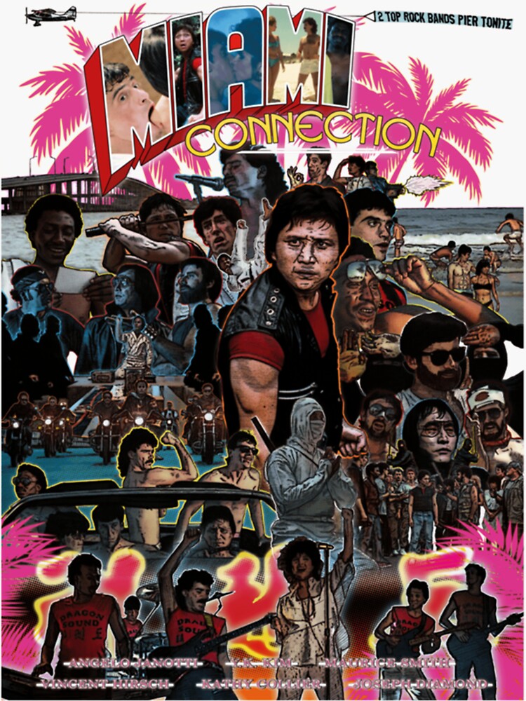 "Miami Connection " Sticker for Sale by Elisabeth899 | Redbubble