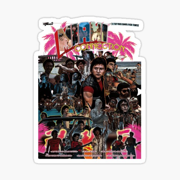 "Miami Connection " Sticker for Sale by Elisabeth899 | Redbubble