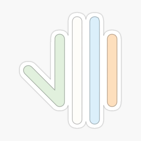 "Colorful Unlabeled Flag Minimalist Say Hi Hand Outline " Sticker for ...