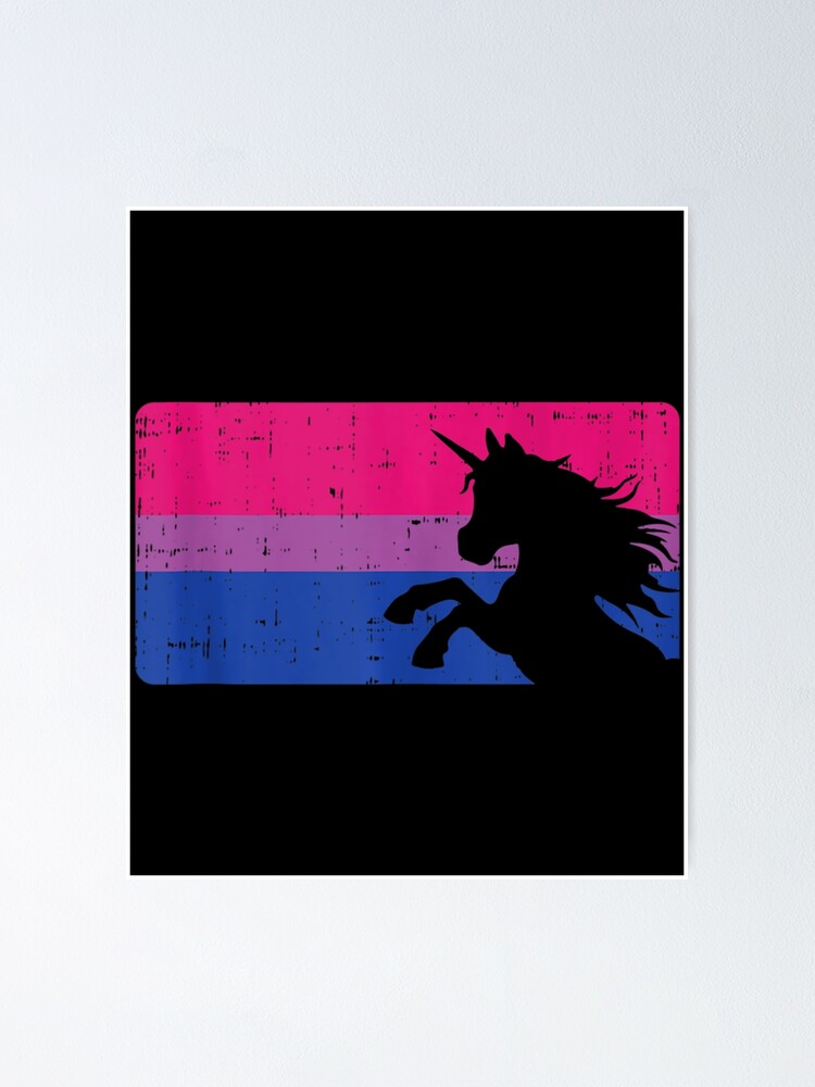"Bisexual Pride Flag Unicorn Majestic Animal Bi Lgbtq" Poster for Sale ...