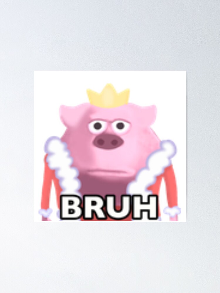 "Technoblade Bruh" Poster for Sale by UnluckyPanda | Redbubble