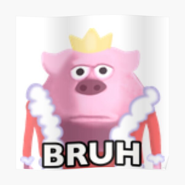 "Technoblade Bruh" Poster for Sale by UnluckyPanda | Redbubble