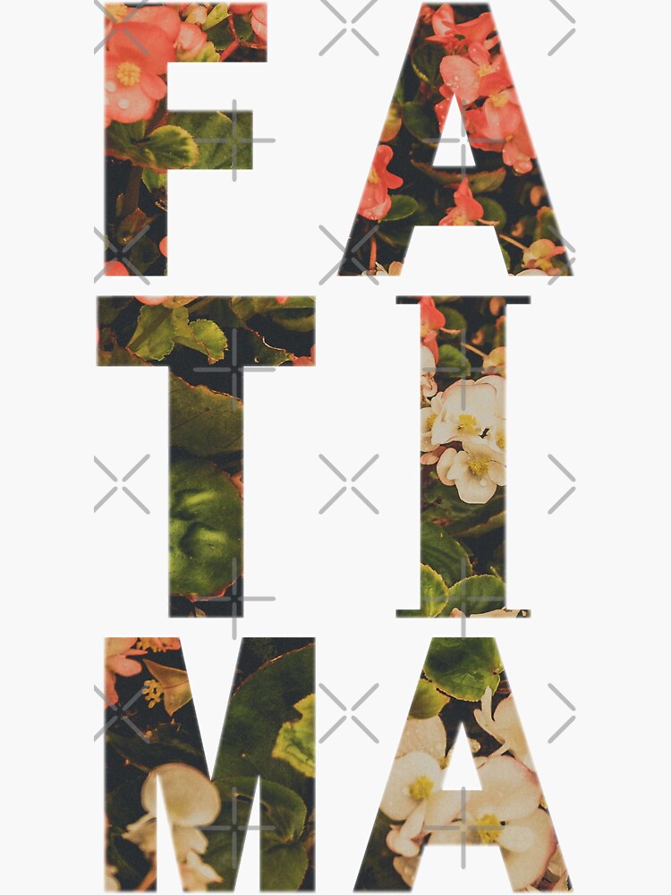 "Fatima Name and Flowers" Sticker for Sale by HijabieUkhty | Redbubble