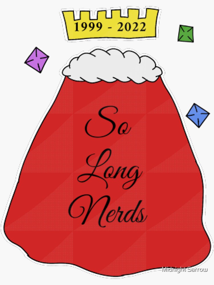"So Long Nerds - RIP Technoblade" Sticker for Sale by MidnightCore ...