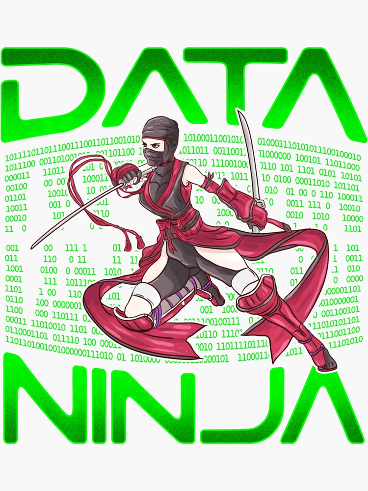 Pegatina «Data Ninja Ciencia de datos Binario T-S Computadora» de KhiDauho | Redbubble