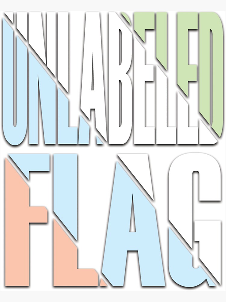"Unlabeled Flag Unlabeled Letter " Sticker for Sale by Deliotte5457 ...