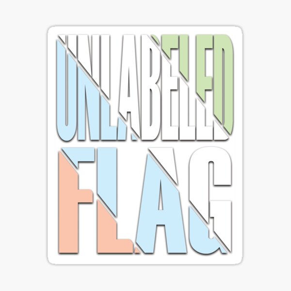 "Unlabeled Flag Unlabeled Letter " Sticker for Sale by Deliotte5457 ...