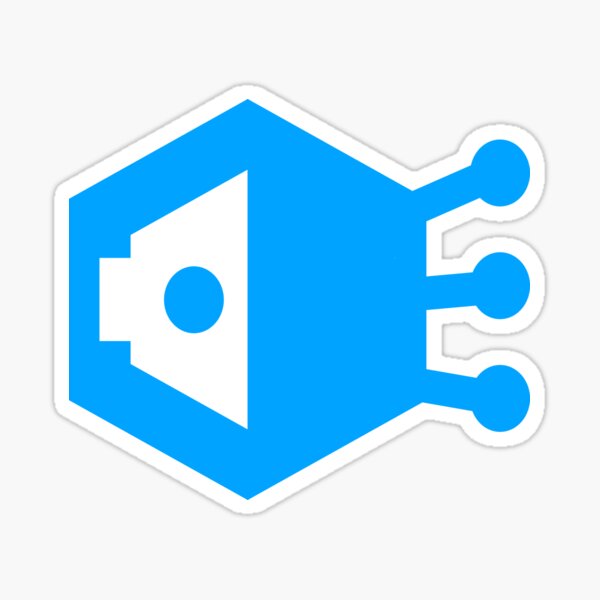 "Minimalist illustration of a blue robot" Sticker for Sale by ...