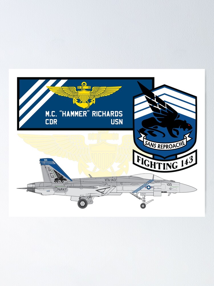 "Your Squadron Aircraft with Custom Name Tag and BuNo " Poster for Sale ...