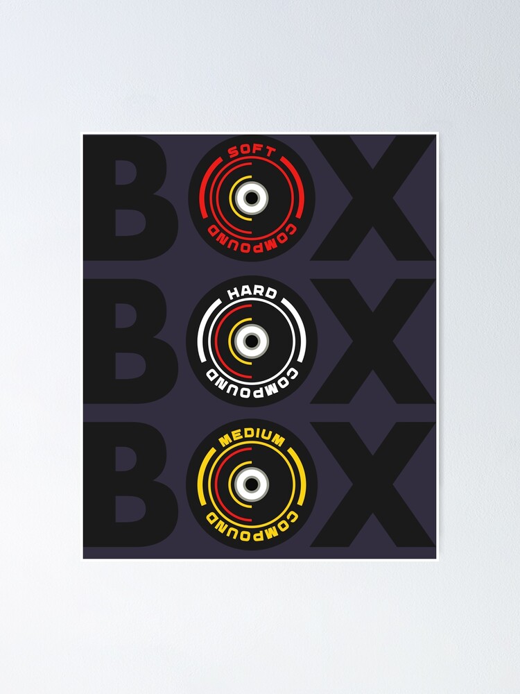 Póster «Active Formula F1 Racing Record Victory Box Box Box Infografía ...