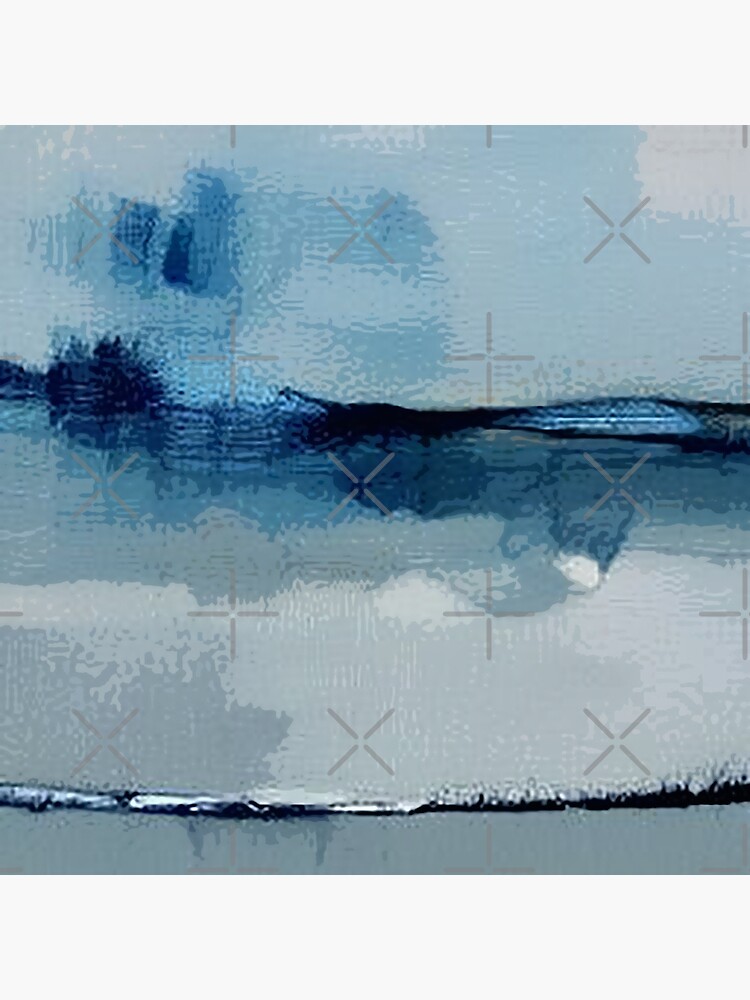 "Modern Art Blue Abstract" Poster for Sale by CattlettArt | Redbubble
