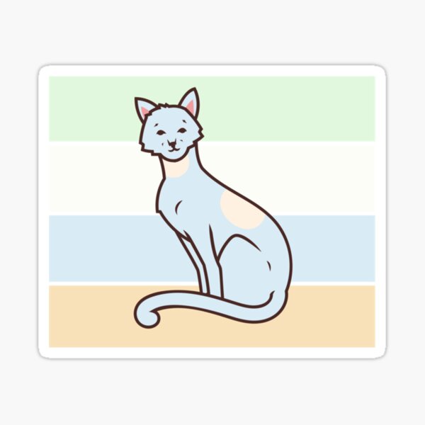 "unlabeled flag beautiful colors cute cat pets " Sticker for Sale by ...