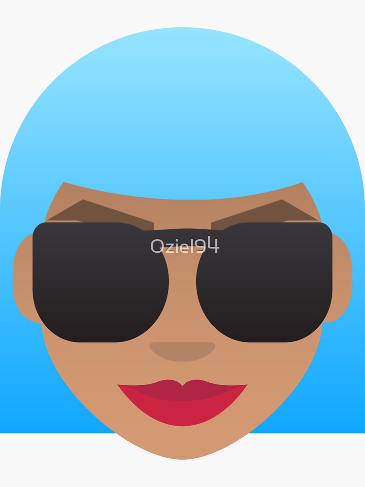 "Blue Bob Emoji" Sticker for Sale by Oziel94 | Redbubble