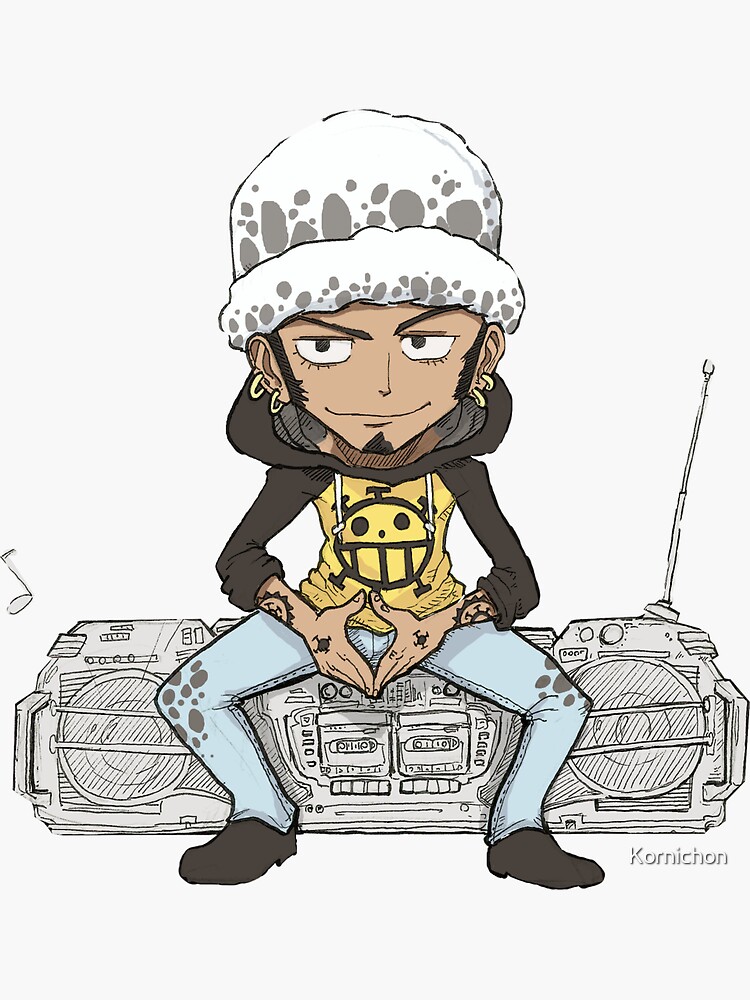 "Chibi de Law, from One Piece" Sticker for Sale by Kornichon | Redbubble
