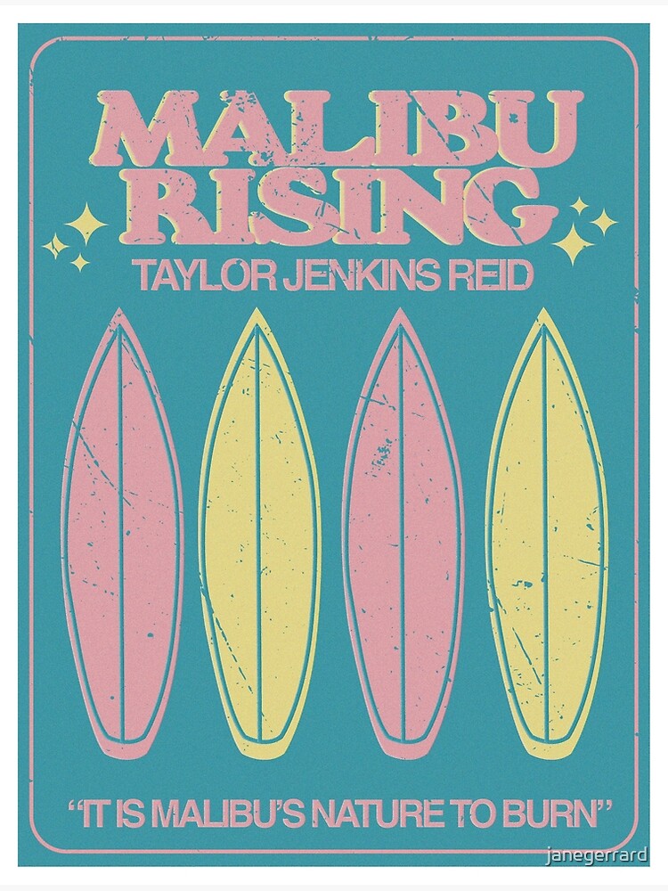 "malibu rising taylor jenkins reid novel" Poster for Sale by ...