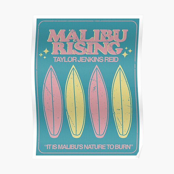 "malibu rising taylor jenkins reid novel" Poster for Sale by ...