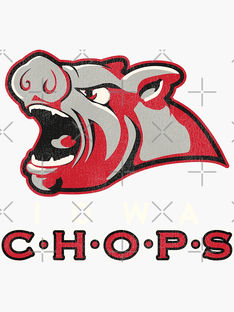 "Iowa Chops Retro Defunct Ice Hockey" Sticker for Sale by ...