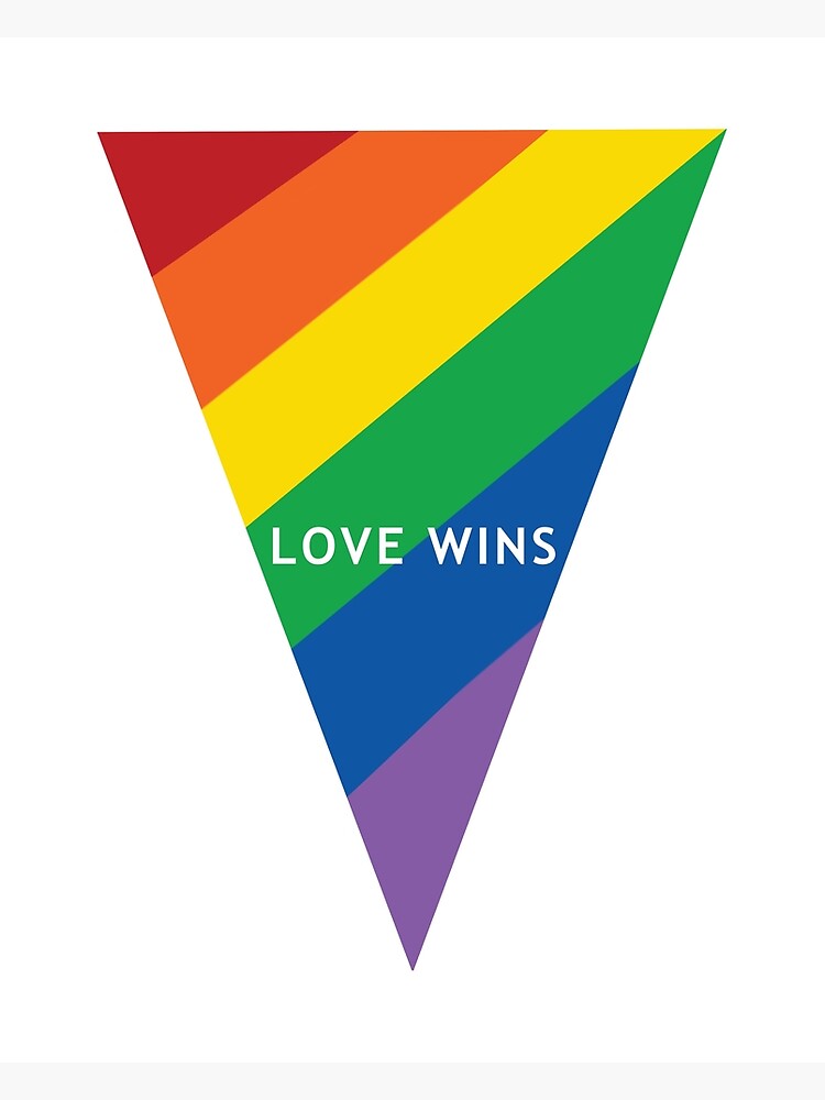 "LGBT Love Wins Rainbow Flag" Poster for Sale by JaiBao | Redbubble