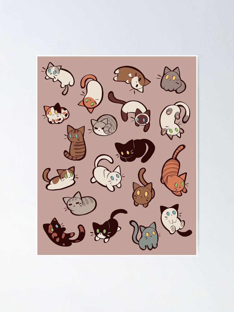 "bean cats" Poster for Sale by InkRoseArt | Redbubble