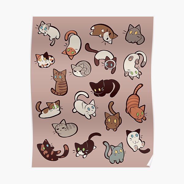 "bean cats" Poster for Sale by InkRoseArt | Redbubble
